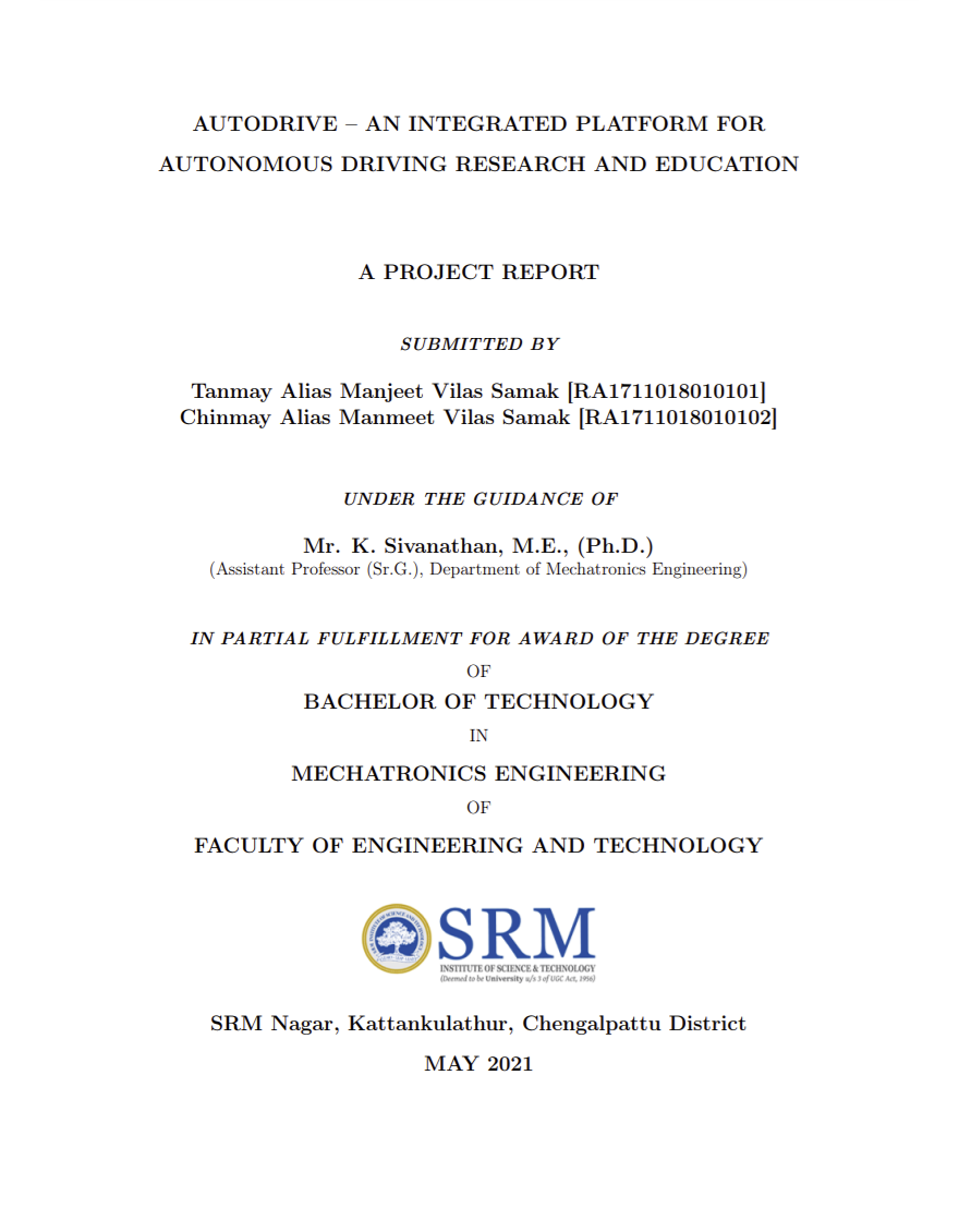 Index - AutoDRIVE Ecosystem